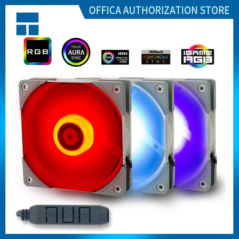 Thermalright 3-in-1 TL-R12 CPU cooling fan 120mm 12V/4Pin RGB PWM ...