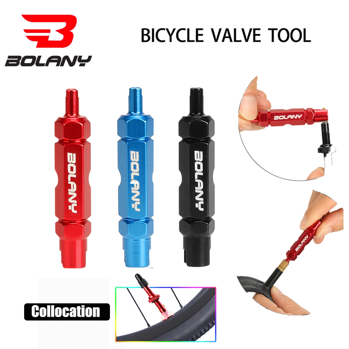 Bolany Bicycle Tire Nozzle Wrench Multifunctional Valve Core Tool ...