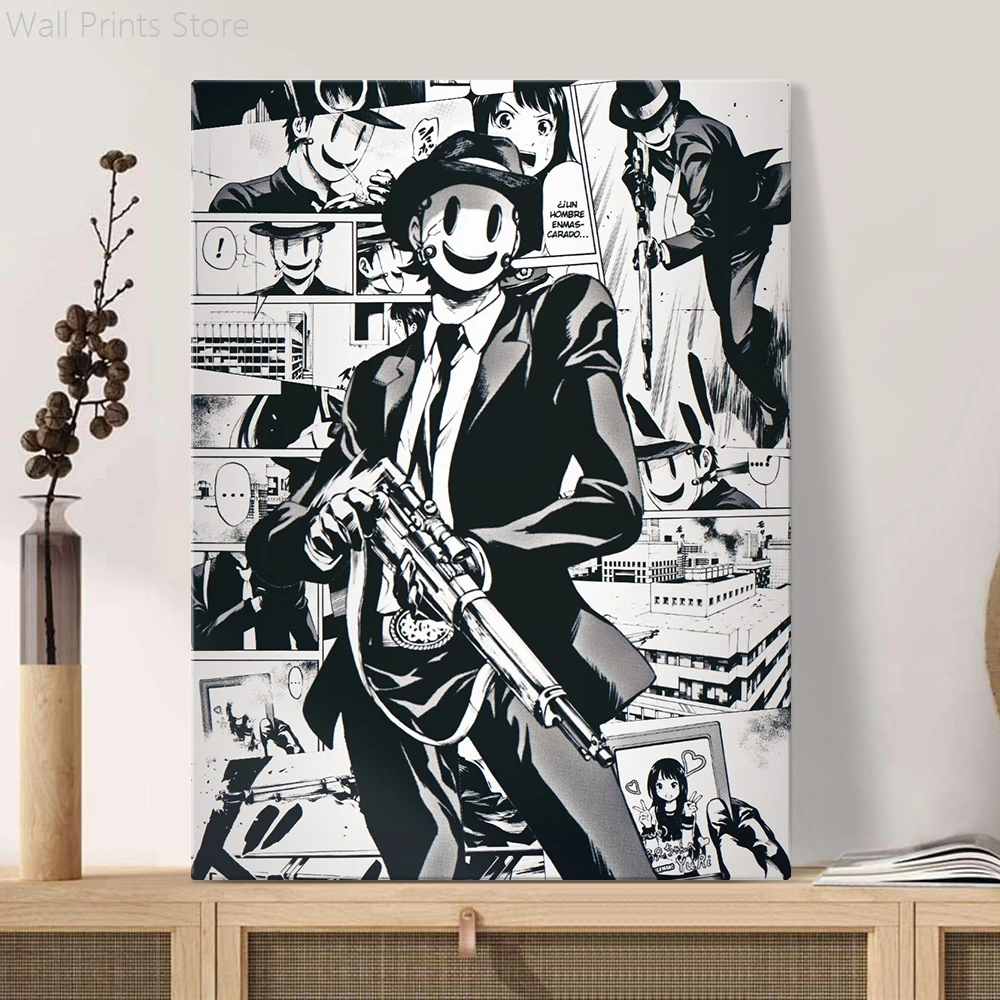 Tenkuu Shinpan Sniper Mask High-rise Invasion Home Decor Canvas Posters ...