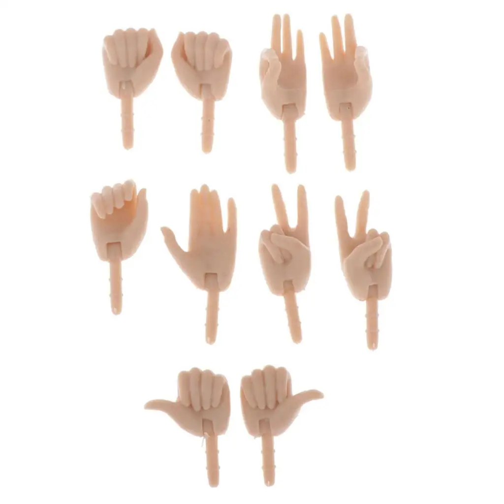 5-Pairs-Movable-Hands-for-1-6-Doll-Custom-Body-Parts-Accessory-Normal ...