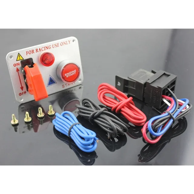 12V Racing Car Auto Ignition Switch Panel Engine Start LED Push Button ...