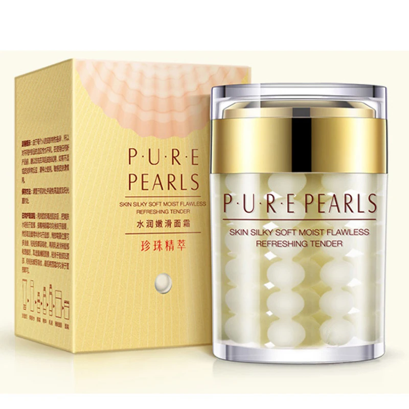Crema facial de día con perlas puras, blanqueador, hidratante ...