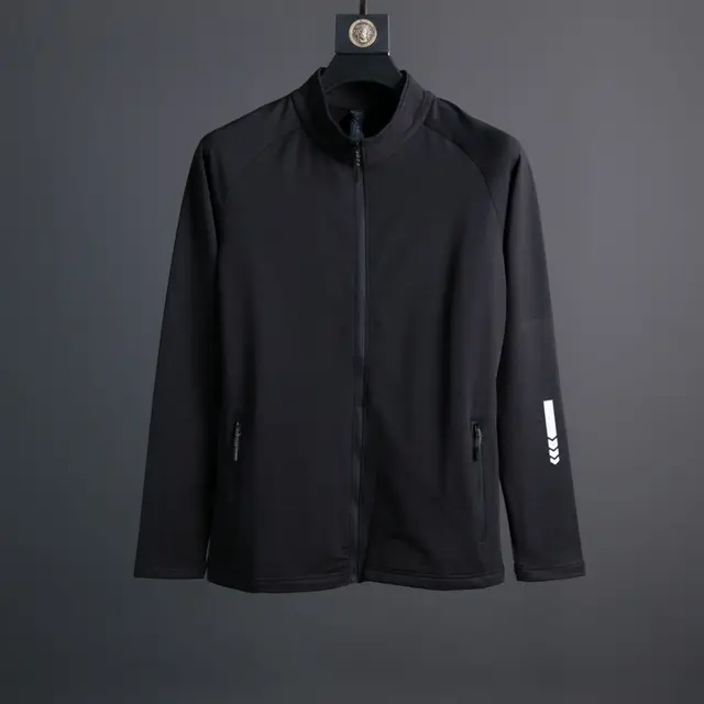 Quick Dry Zipper Men's Running & Fitness Jacket - Men's Fitness Apparel ...