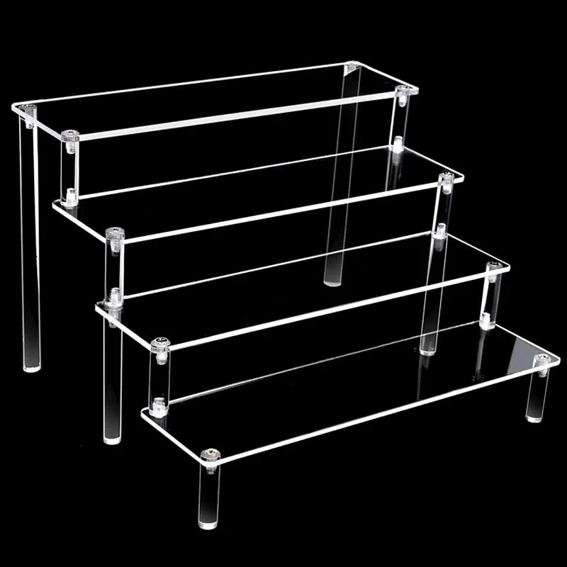Acrylic Display Stand Rack Shelf Pottery Storage Rack Doll Clay ...