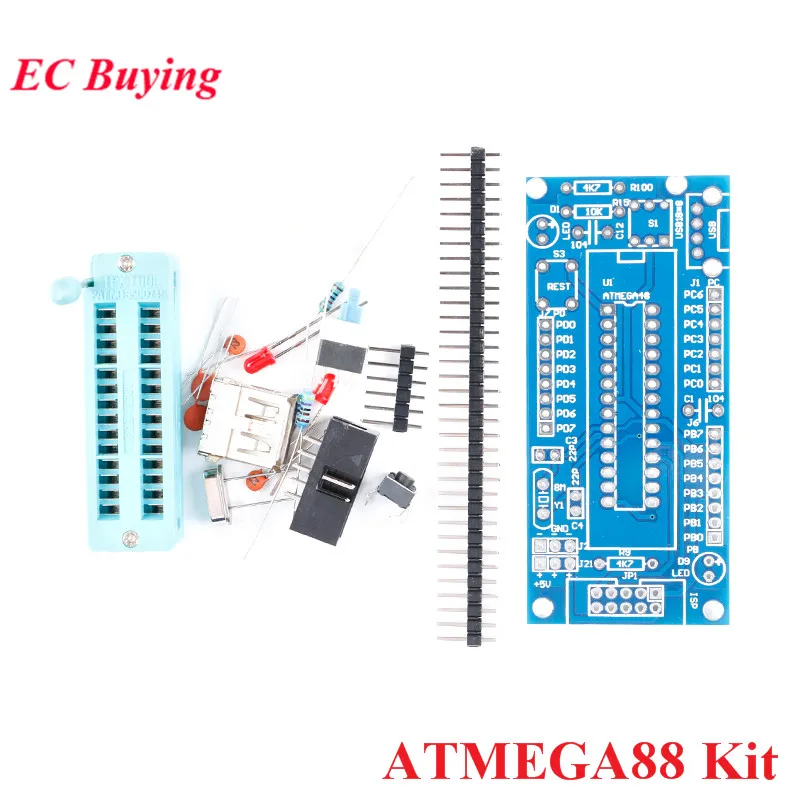 ATmega8-ATmega48-ATMEGA88-Development-Board-AVR-System-Board-Kit-Suite-DIY-Electronic-Module ...