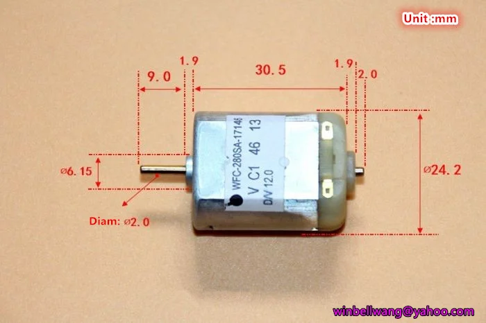 Vadonatúj 12V 13000 Rpm Nagysebességű 280 Motor Fc-280Sa Carbon Brush ...