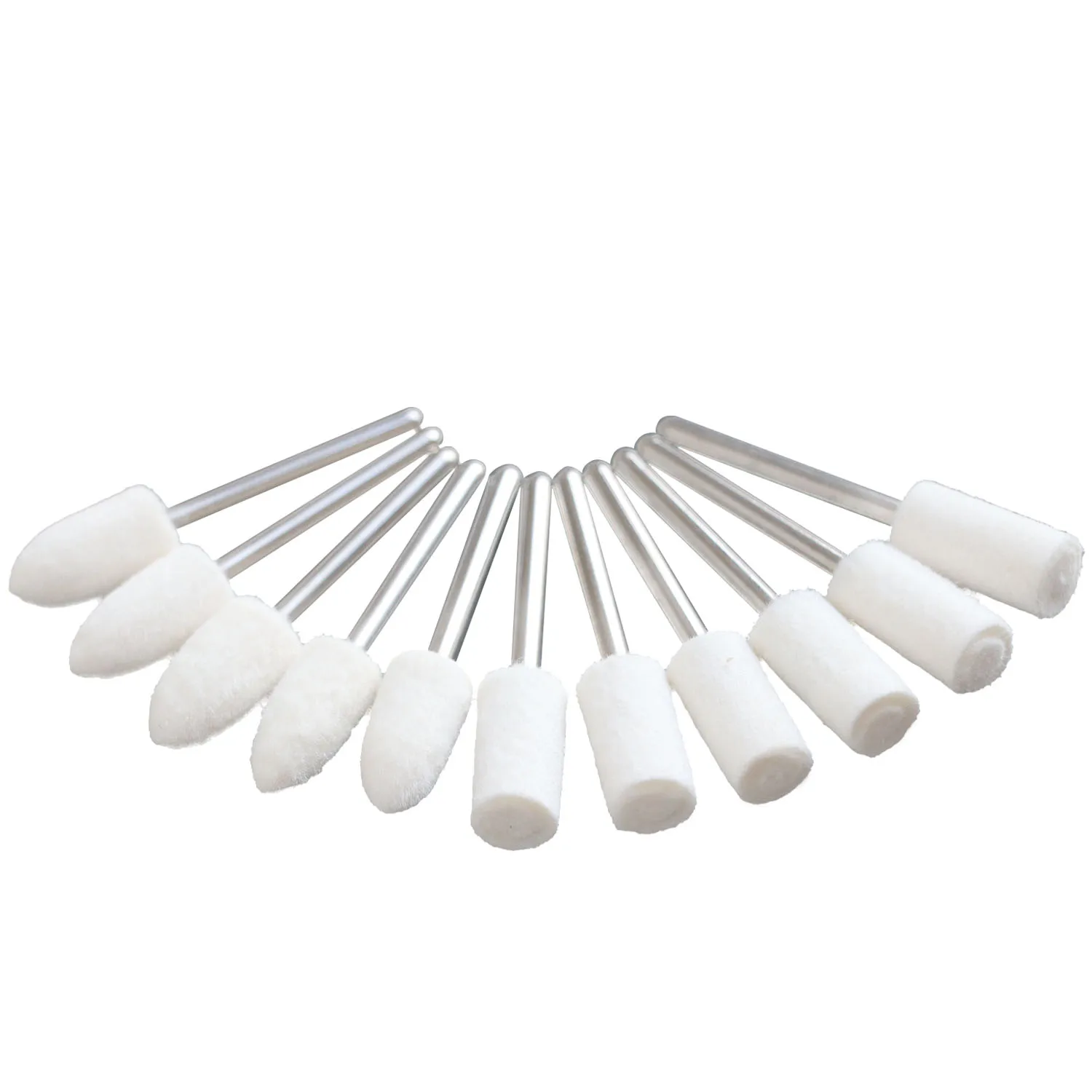 10pcs Wool Grinding Head Round Cylindrical Bullet Type Wool Grinding ...