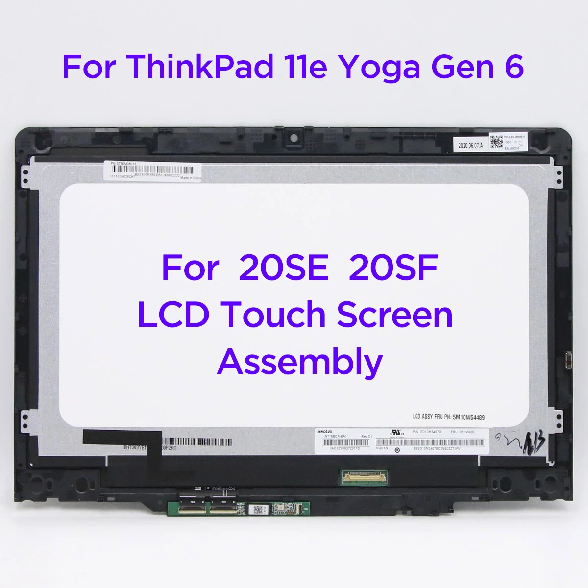 11.6" Lcd Touch Screen Digitizer Assembly For Lenovo Thinkpad 11e Yoga ...