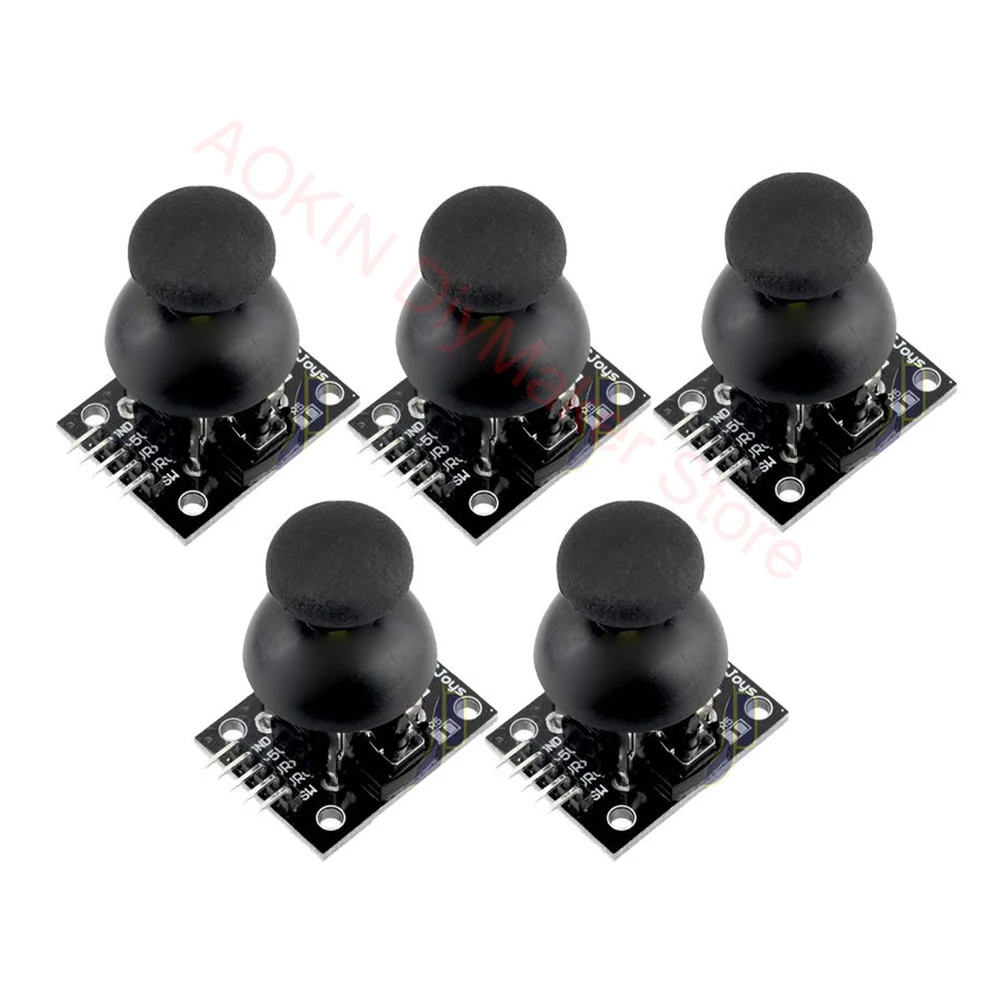 5 Pcs For Arduino Dual-axis Xy Joystick Module Higher Quality Ps2 ...