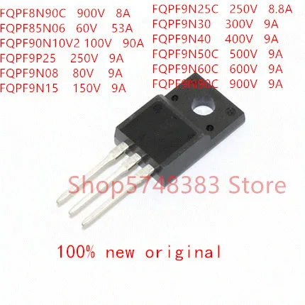 10PCS FQPF8N90C FQPF85N06 FQPF90N10V2 FQPF9P25 FQPF9N08 FQPF9N15 ...