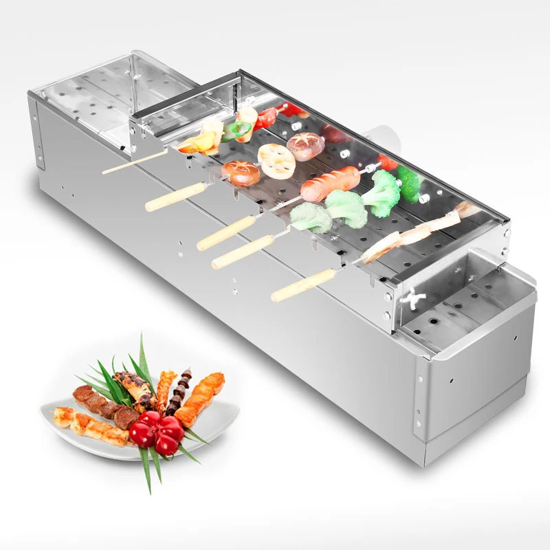 Adjustable Automatic Flipping Barbecue Grill with 10 BBQ Stickers ...