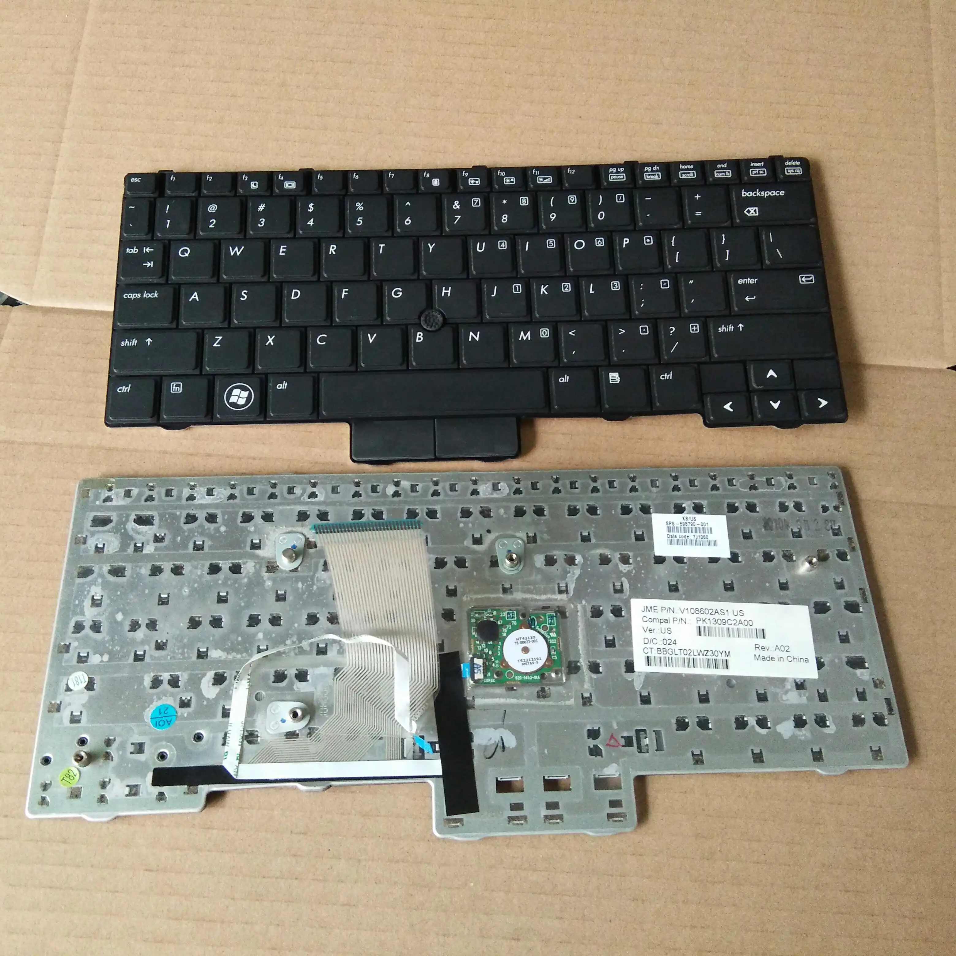 High-quality Laptop US black keyboard for HP EliteBook 2540 2540p ...