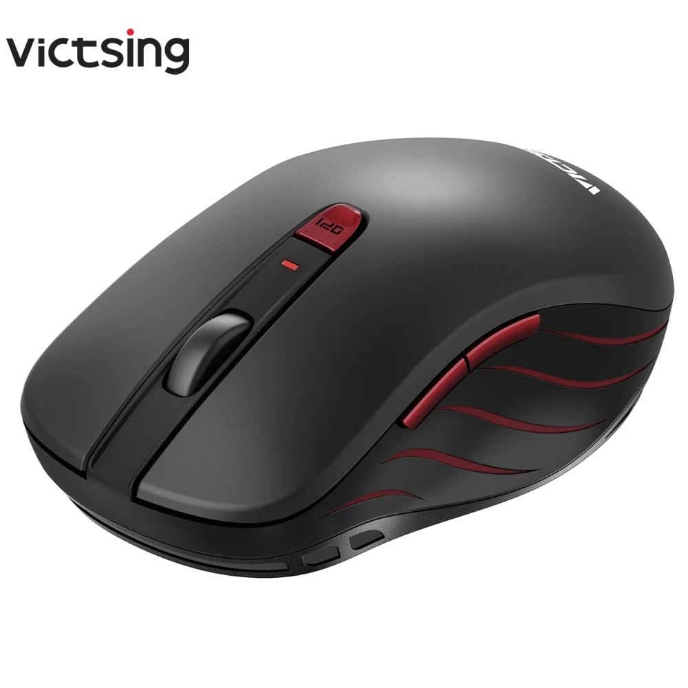 VicTsing 2.4G Wireless Mouse With Ergonomic Design Shark Grain Low ...