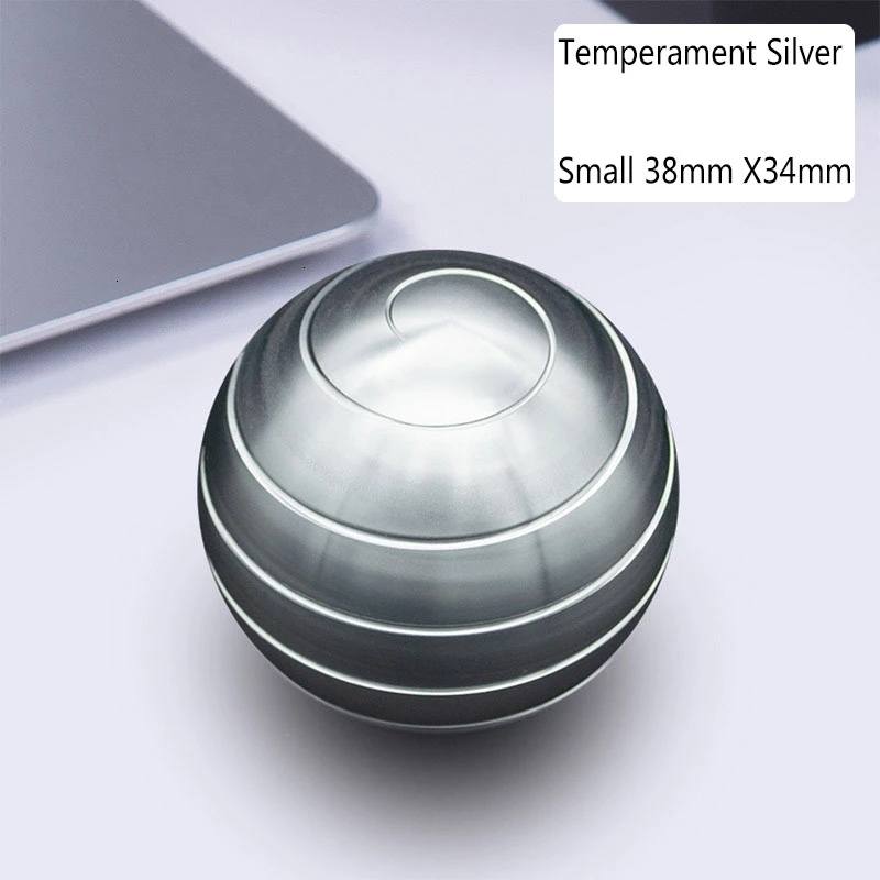 New Desktop Decompression Rotating Spherical Gyroscope Desk Toy Metal ...