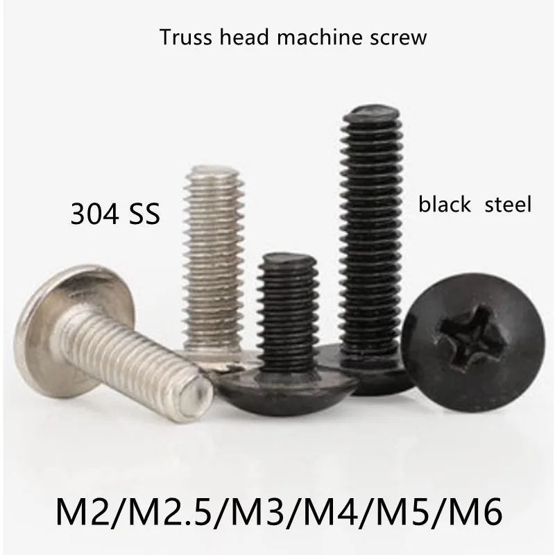 10-50pcs-M2-M2-5-M3-M4-M5-M6-Truss-Head-Machine-Screw-Thread-Metric ...