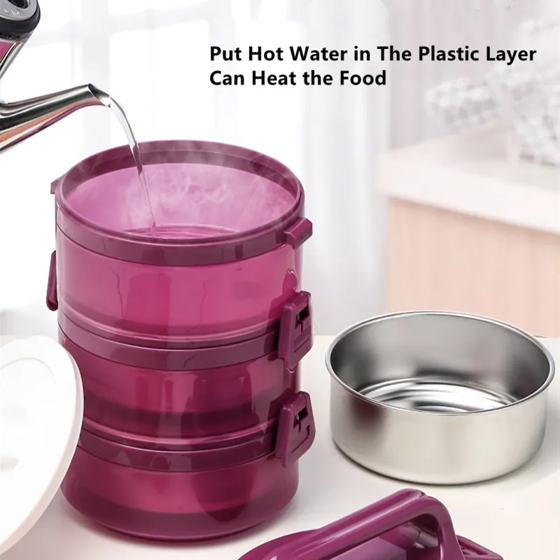 Термобокс из нержавеющей стали для ланча бэнто для офиса студентов ...