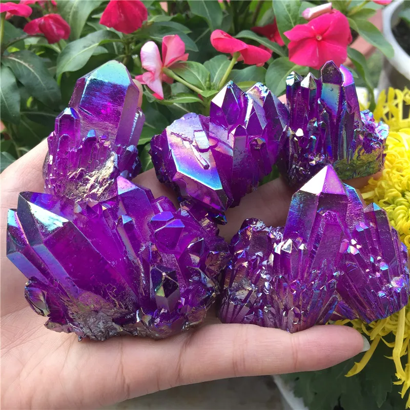 1pcs Natural crystal quartz Rare beautiful flame aura quartz crystal ...