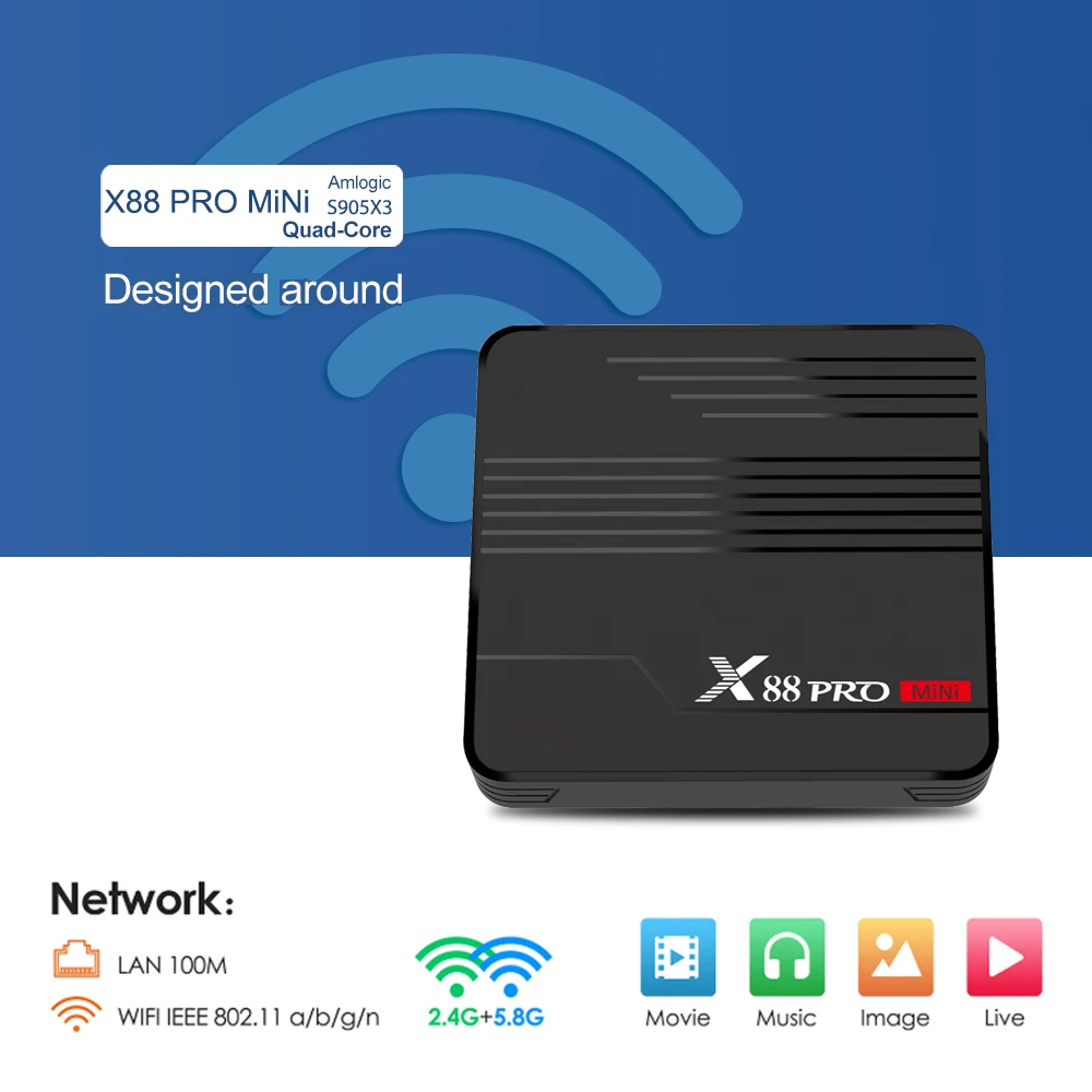 X88 PRO mini S905X3 TV BOX 安卓机顶盒 网络电视盒 PK HK1 H96-阿里巴巴