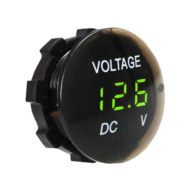12V-24V Led Display Waterproof Motorcycle Voltmeter Gauge Voltage Meter ...