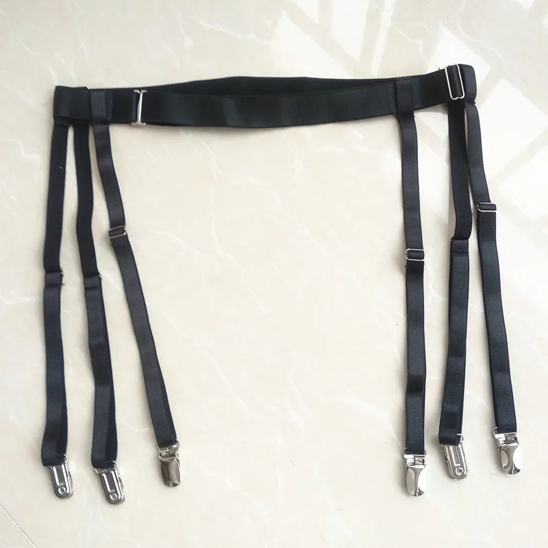 Six-Strap Women Adjustable Black Suspender Waist Garter Belt for ...
