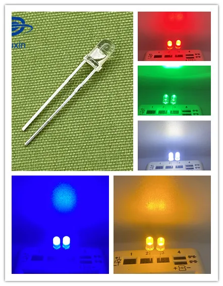100pcs-3mm-LED-Diode-3-mm-Assorted-Kit-White-Green-Red-Blue-Yellow ...