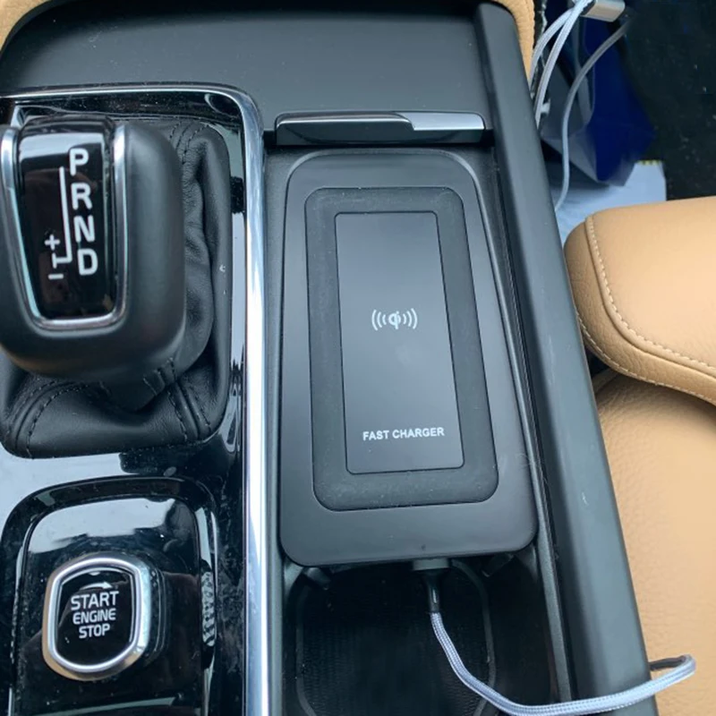 Carro qi carregador sem fio para volvo xc90 s90 v90 xc60 v60 c60 2018 ...