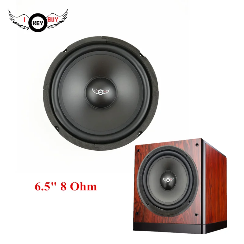 1pc 6.5 Inch Car Mid Bass 300w 8 Ohm Black Rubber Edge Waterproof ...