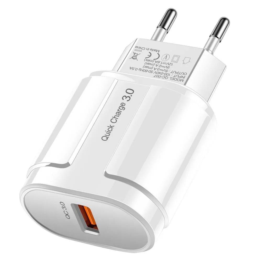Phone-Charger-QC-3-0-18W-Adapter-Charging-Head-3000mA-Travel-Wall ...