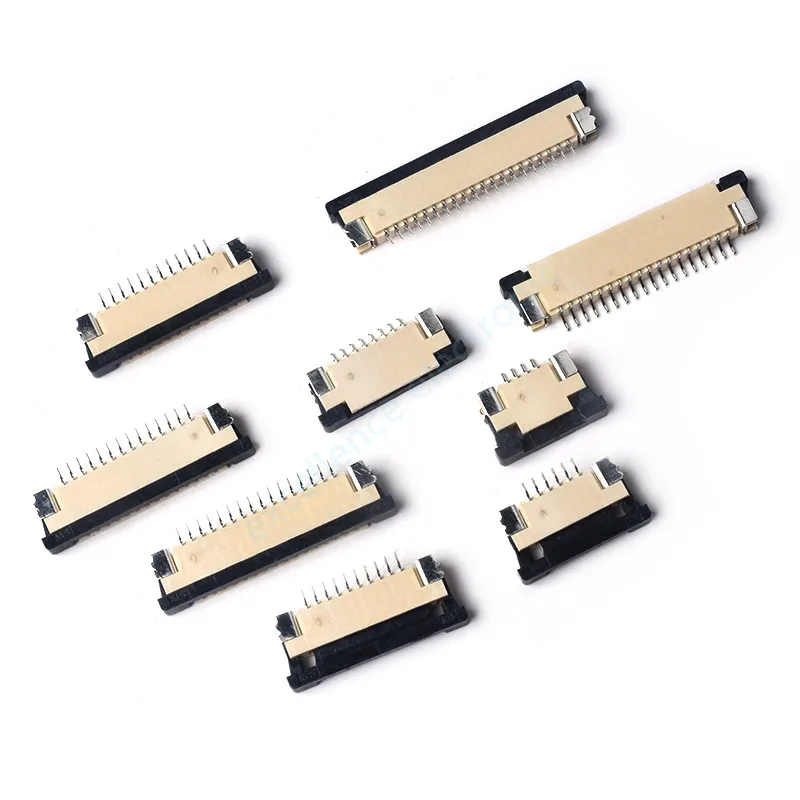 Conector FFC FPC de 1,0mm, 4 pines, 6, 8, 9, 10, 12, 14, 16, 18, 20, 22 ...