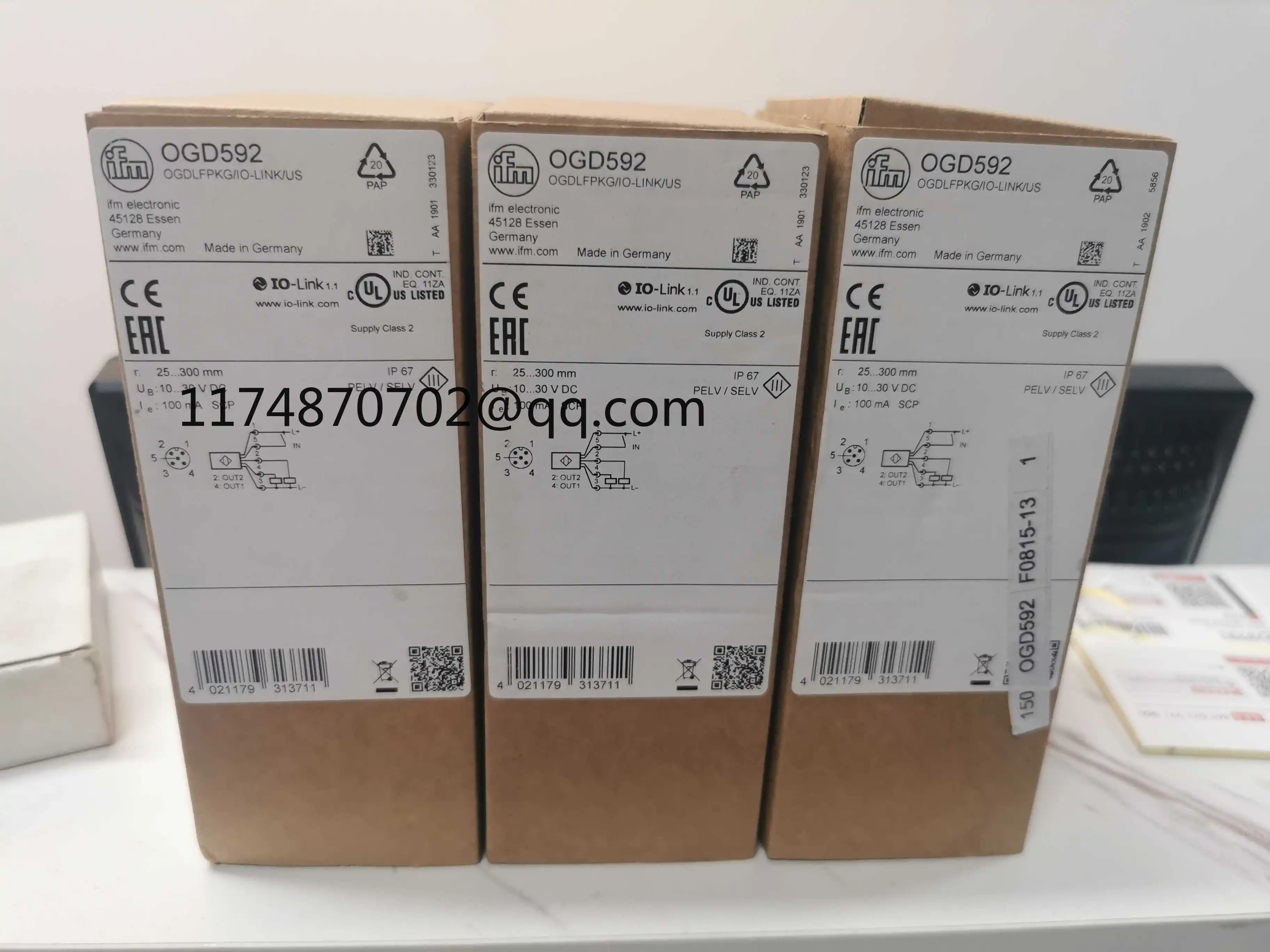 Ifm ogd592 sensor 100% novo e original