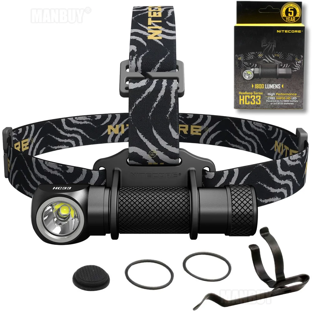 NITECORE-HC33-Headlamp-1800-LMs-CREE-XHP35-HD-LED-Waterproof-Flashlights-Outdoor-Camping-Travel ...