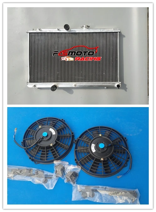 Aluminum Radiator + Fan Racing For Toyota Corolla AE101 4A FE/7A FE 1.6 ...