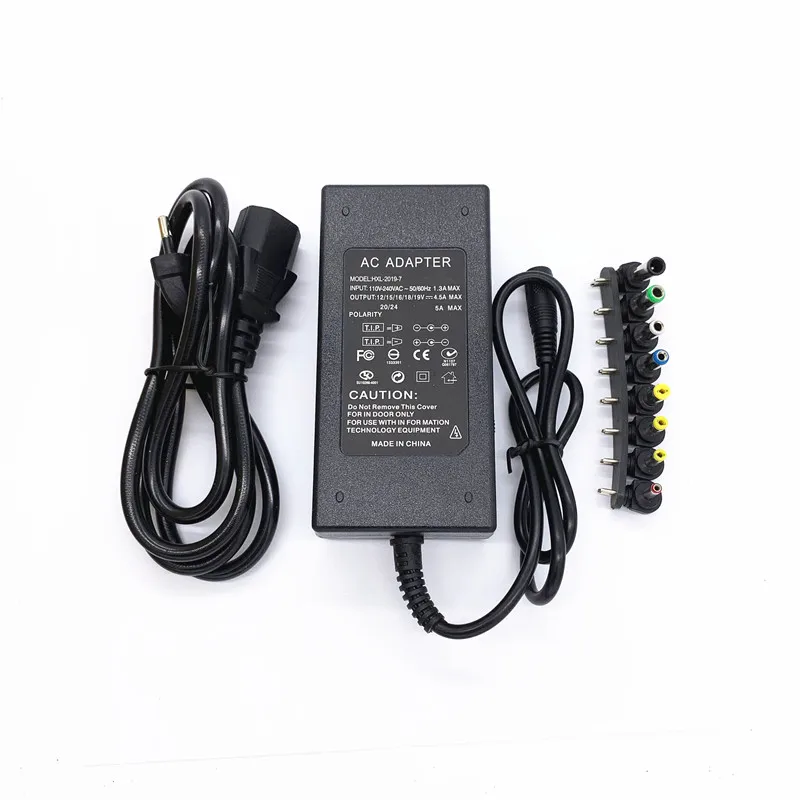 DC 12V/15V/16V/18V/19V/20V/24V 4A 5A 96W 100W Laptop AC Universal Power ...