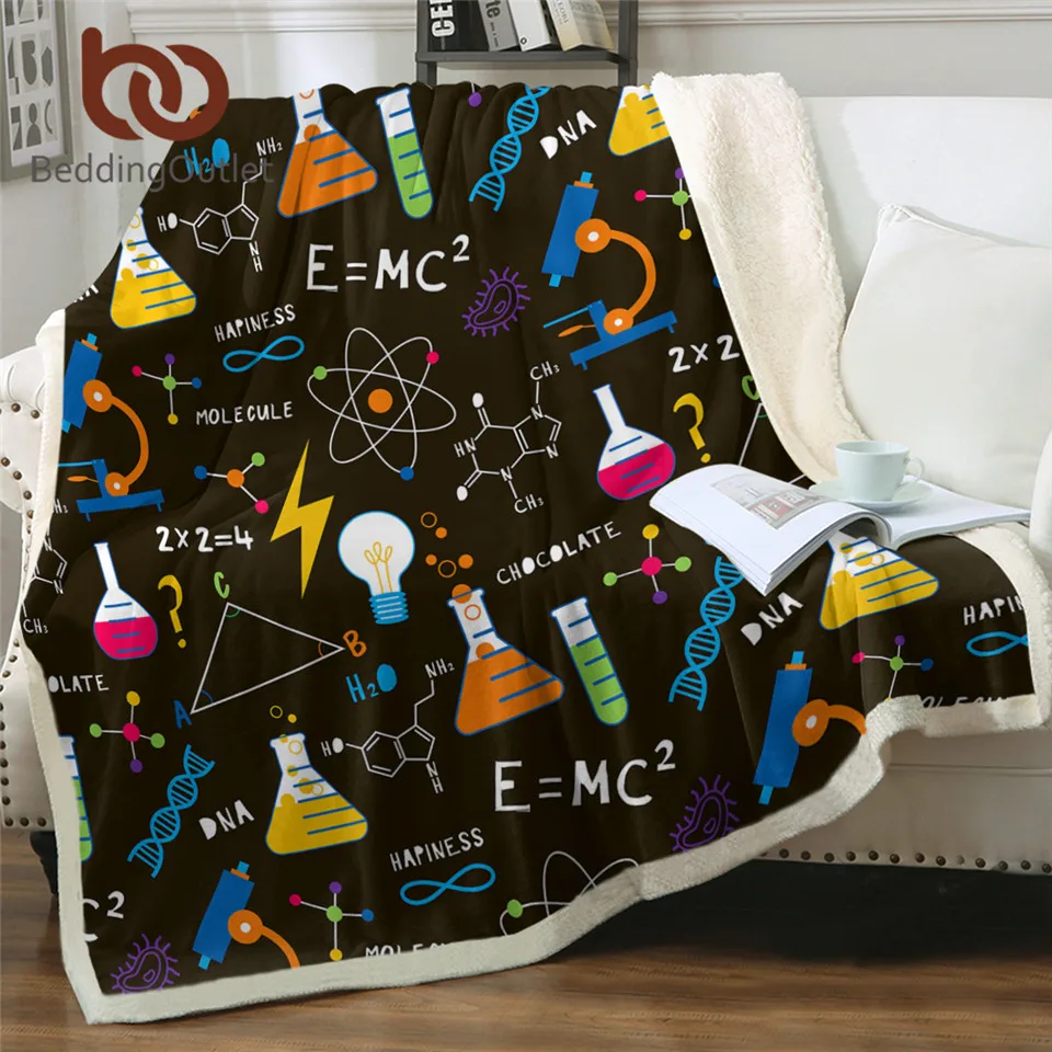 BeddingOutlet Science Lesson Blanket For Bed Chemistry Biology Physics ...