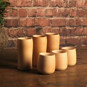 Home Japan Style Natural Bamboo Carved Water Cup Tea Beer Coffee Juice ...