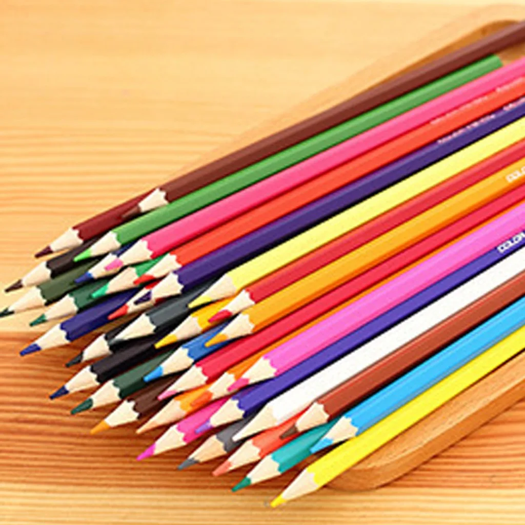 Child 18 color Color Pencil Barrel Painting Pencil With Sharpener ...