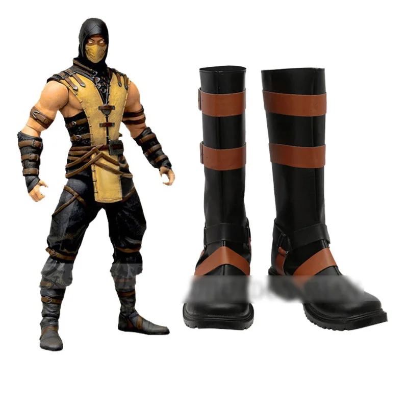 Mortal Kombat 11 Series Scorpion Fujin Cosplay Boots - AllCosplay.com