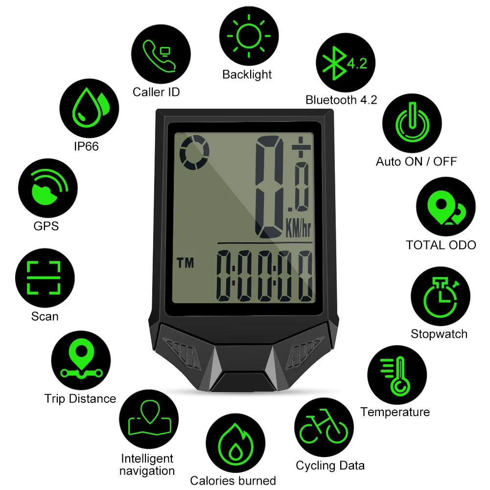 Compteur vélo,Vélo de Vitesse Sans Fil Étanche VTT Vélo avec ...