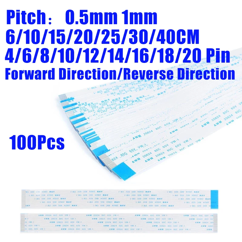 100PCS-Flat-Flexible-Cable-FFC-FPC-AWM-20624-80C-60V-VW-1-4-20-Pin-0.jpg