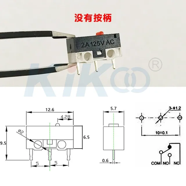 10Pcs 3 Pin SPDT Short Hinge Lever Micro Limit Mechanical Stroke Limit ...