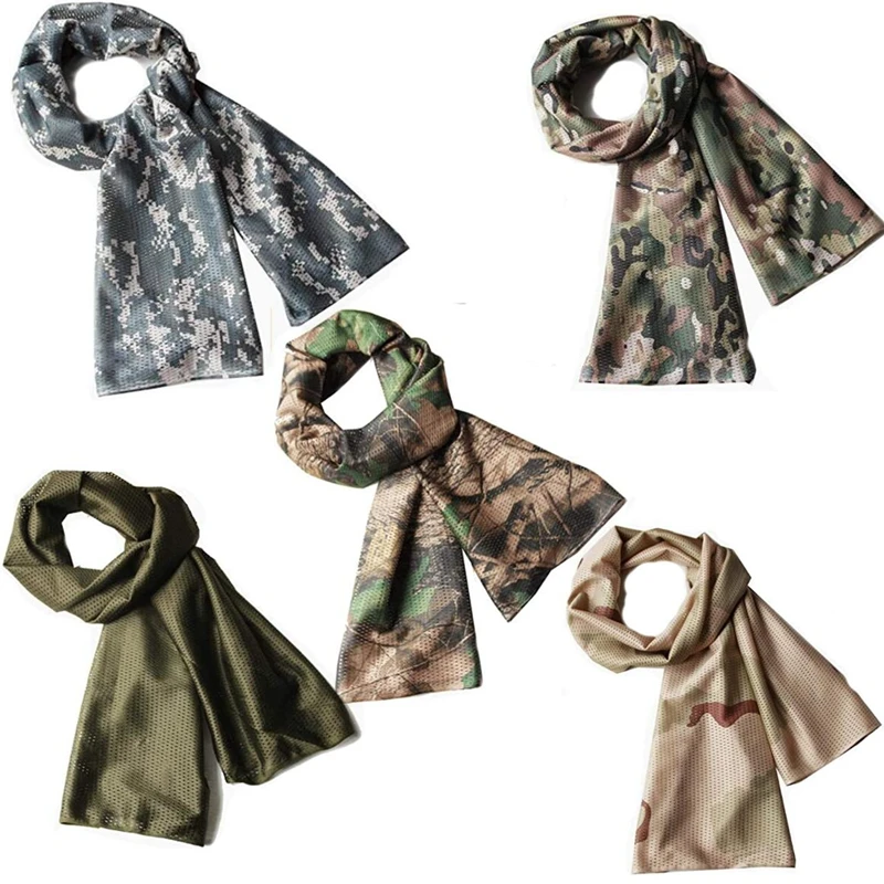 Tactical Scarf Camo Scarf Breathable Perforated Camouflage Pattern ...
