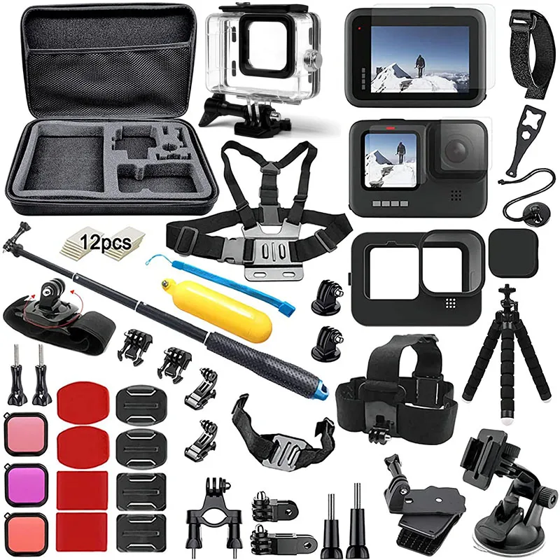 Accessories-Kit-for-Gopro-Hero-12-11-10-9-Black-Carrying-Bag-Waterproof ...