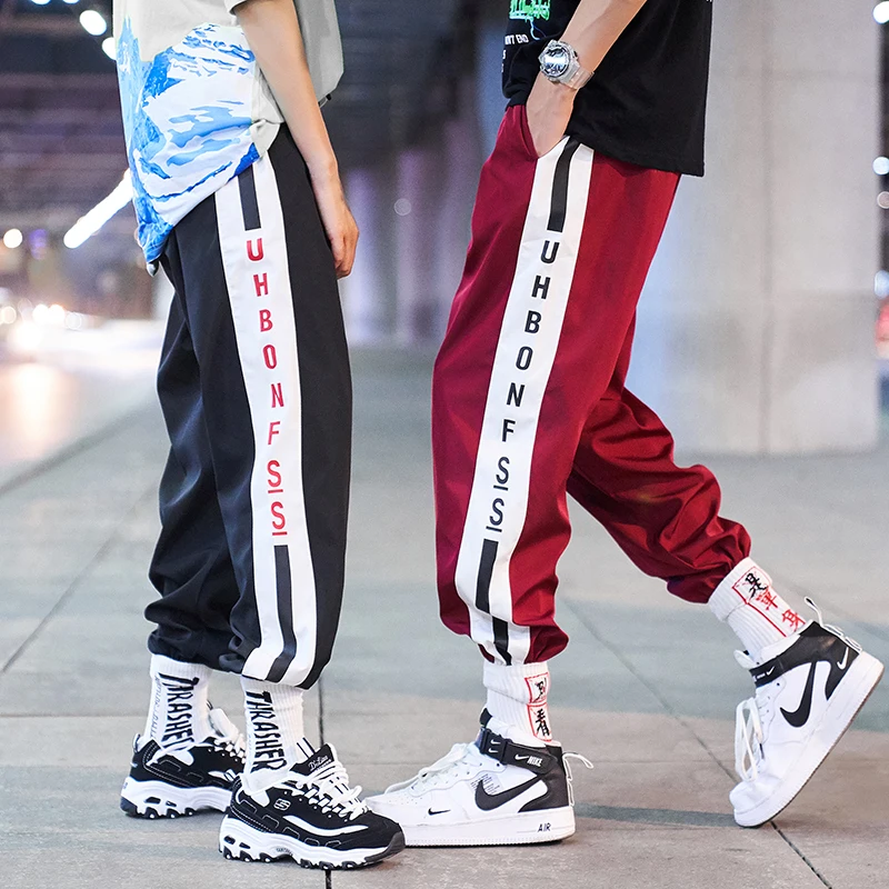 FREE SHIPPING Streetwear Harem Pants Side Anime Print JKP4636