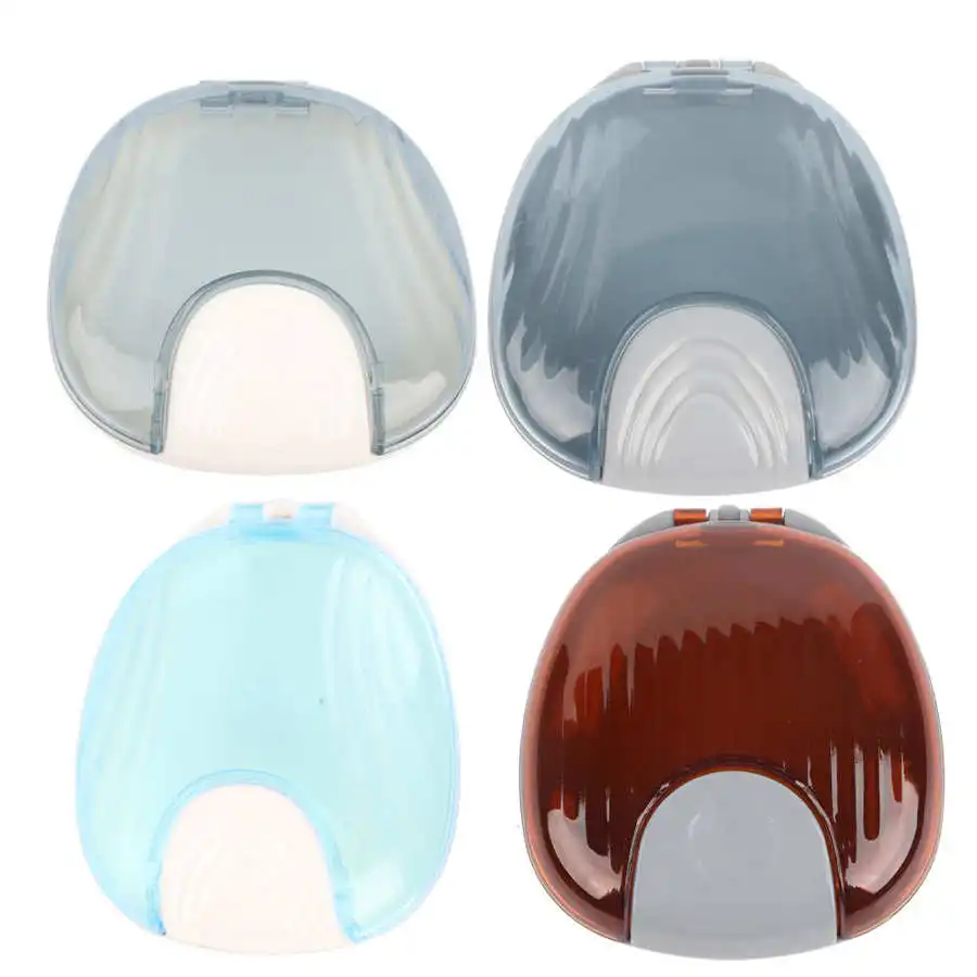 Denture Bath Storage Box Case Portable False Teeth Dental Box ...