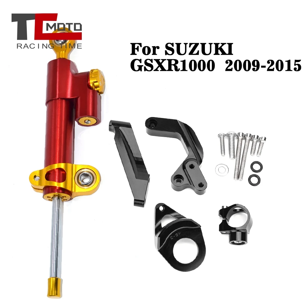 For-SUZUKI-GSXR-1000-2009-2015-Steering-Damper-Damper-Bracket-Mount-kit ...