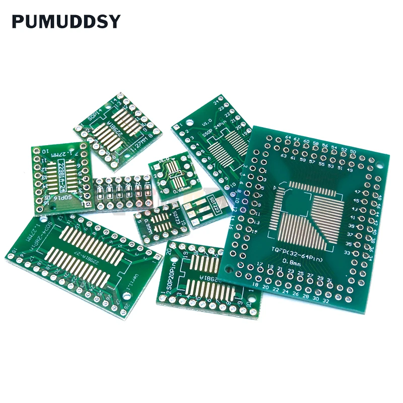 10piece PCB Board SMD Turn To DIP Adapter Converter Plate SOP 8/16/14 ...