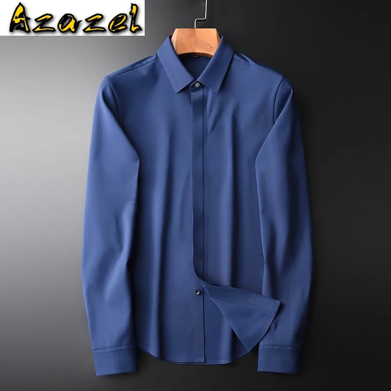 Azazel camisas de manga larga para hombre, camisas de vestir de Color ...