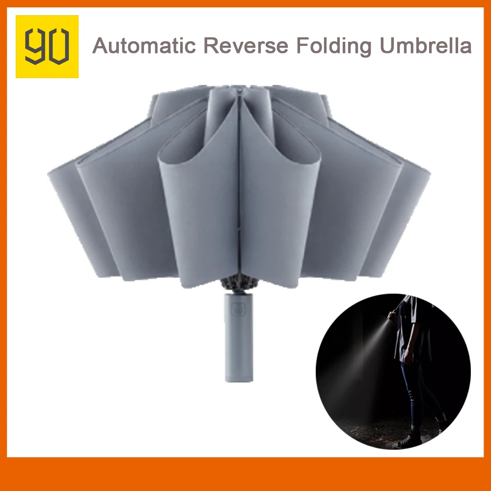 90Fun-Automatic-Umbrella-Reverse-Folding-Umbrella-LED-Lighting ...