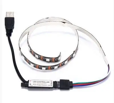 DC 5V USB LED Light Strip SMD 5050 RGB Waterproof LED TV Background ...