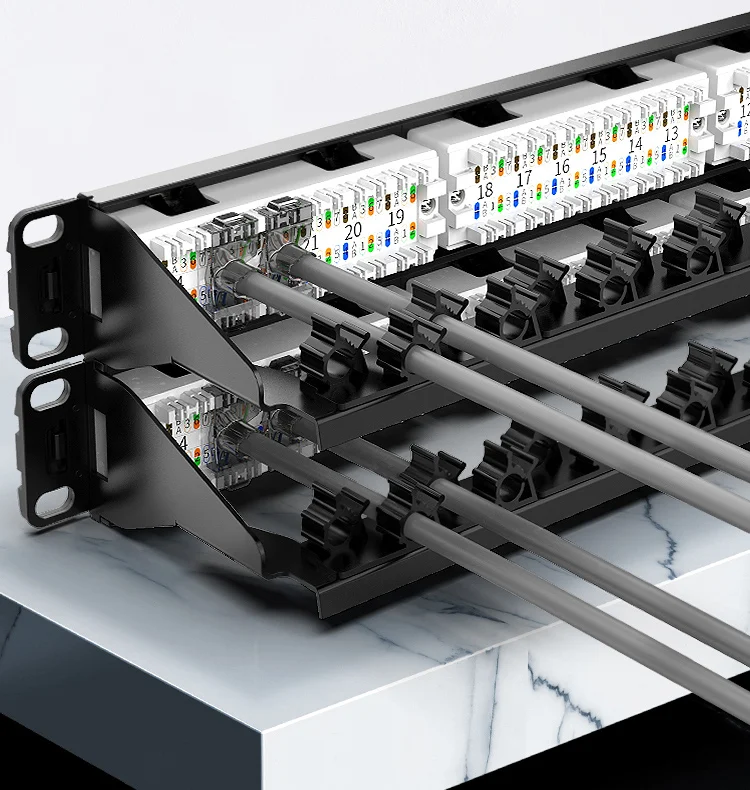 Premium Cat6 48 - panneau de raccordement , montage en Rack 1U, 2U, 19 ...